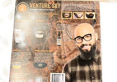 Beard Guyz Venture 5pc Beard Grooming Set with Boar Bristle Beard Brush