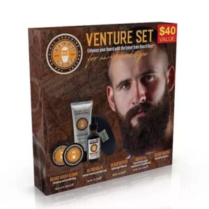 Beard Guyz Venture 5pc Beard Grooming Set with Boar Bristle Beard Brush