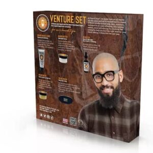 Beard Guyz Venture 5pc Beard Grooming Set with Boar Bristle Beard Brush