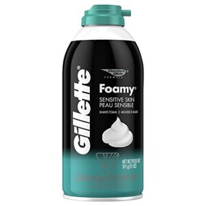 gillette foamy shaving cream, sensitive skin, 11 ounce