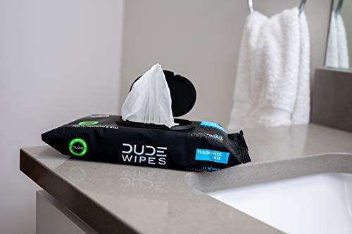 DUDE Wipes Flushable Wipes - 1 Pack, 48 Wipes - Unscented Wet Wipes with Vitamin-E & Aloe for at-Home Use - Septic and Sewer Safe