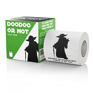 star wars gifts | star wars inspired funny toilet paper | doodoo or doodoo not 1-pack parody yoda roll | star wars bathroom decor | funny star wars gifts for men boys and girls | 2-ply, 250 sheets