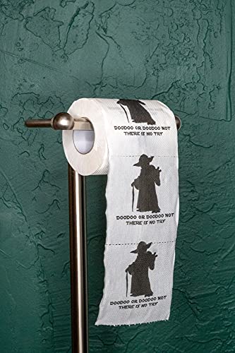 Star Wars Gifts | Star Wars Inspired Funny Toilet Paper | DooDoo or DooDoo Not 1-Pack Parody Yoda Roll | Star Wars Bathroom Decor | Funny Star Wars Gifts for Men Boys and Girls | 2-Ply, 250 Sheets