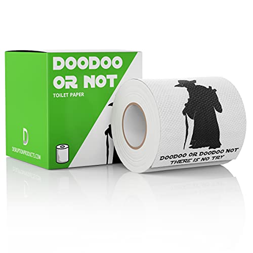 Star Wars Gifts | Star Wars Inspired Funny Toilet Paper | DooDoo or DooDoo Not 1-Pack Parody Yoda Roll | Star Wars Bathroom Decor | Funny Star Wars Gifts for Men Boys and Girls | 2-Ply, 250 Sheets