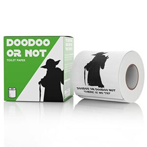 Star Wars Gifts | Star Wars Inspired Funny Toilet Paper | DooDoo or DooDoo Not 1-Pack Parody Yoda Roll | Star Wars Bathroom Decor | Funny Star Wars Gifts for Men Boys and Girls | 2-Ply, 250 Sheets