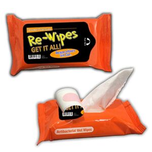 Re-Wipes Wet Wipes - Moist Towelettes - Weird Gag Gifts for Men - Travel Size - Resealable - Made in America