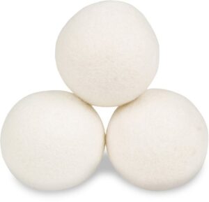 wool dryer balls – smart sheep 3-pack – xl premium natural fabric softener award-winning – wool balls replaces dryer sheets – wool balls for dryer – laundry balls for dryer