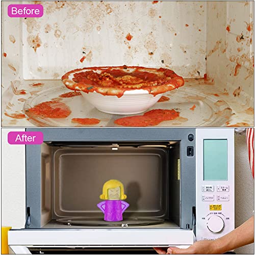 Abnaok Microwave Cleaner Angry Mom with Fridge Odor Absorber Cool Mom(2pcs)