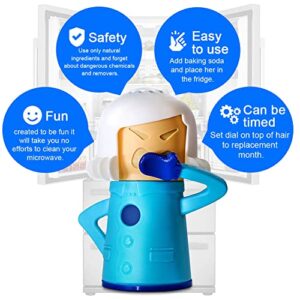 Abnaok Microwave Cleaner Angry Mom with Fridge Odor Absorber Cool Mom(2pcs)