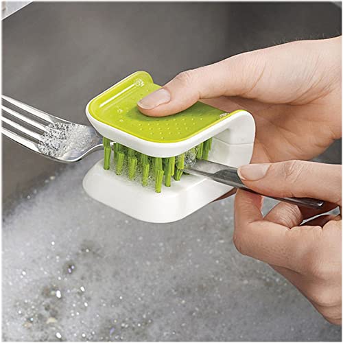 UGpine Brush Knife Cleaner Chopsticks and Fork Cleaning Brush Cutlery Cleaner Utensil Bristle Scrubber Double Sided Spoon Knives Washing