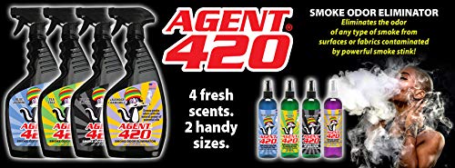 Agent 420-4 oz Smoke Odor Destroying Spray for Eliminating Smoke, Cigarette or Most Unwanted Odors in Your House, Car or Apartment, Freshen Up The Place