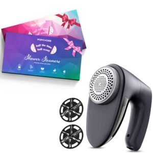 popchose shower steamers aromatherapy – fabric shaver, rechargeable lint remover with 6-blades and electrostatic brush stocking stuffers christmas gifts for women and mom