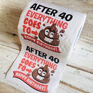 Funny 40th Birthday Toilet Paper - Novelty Gag Gift for Husband, Wife, or Friends