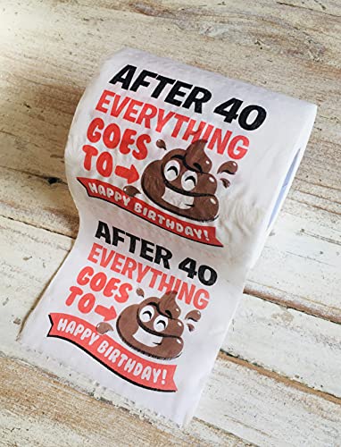 Funny 40th Birthday Toilet Paper - Novelty Gag Gift for Husband, Wife, or Friends