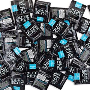 DUDE Wipes On-The-Go Flushable Wet Wipes - 1 Pack, 30 Wipes - Unscented Extra-Large Individually Wrapped Wipes with Vitamin E & Aloe - Septic and Sewer Safe