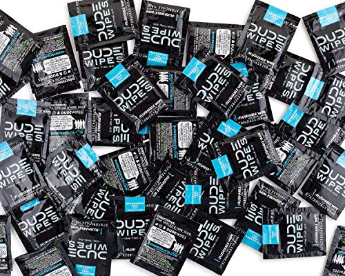 DUDE Wipes On-The-Go Flushable Wet Wipes - 1 Pack, 30 Wipes - Unscented Extra-Large Individually Wrapped Wipes with Vitamin E & Aloe - Septic and Sewer Safe