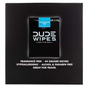 DUDE Wipes On-The-Go Flushable Wet Wipes - 1 Pack, 30 Wipes - Unscented Extra-Large Individually Wrapped Wipes with Vitamin E & Aloe - Septic and Sewer Safe