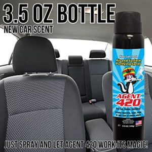 Agent 420-3.5 oz Odor Destroying Spray for Eliminating Unwanted Odors in Your House, Car or Apartment, Freshen Up The Crib (New Car Fresh)