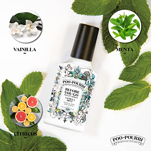 Poo-Pourri Before-You-Go Toilet Spray, Vanilla Mint, Travel Size 10 mL - Vanilla, Mint and Citrus