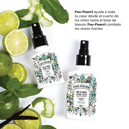 Poo-Pourri Before-You-Go Toilet Spray, Vanilla Mint, Travel Size 10 mL - Vanilla, Mint and Citrus