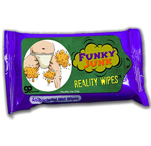 Funky Junk Wipes - Weird Gag Gifts for Men and Teen Boys - Travel Size, Made in America