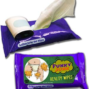 Funky Junk Wipes - Weird Gag Gifts for Men and Teen Boys - Travel Size, Made in America