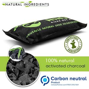 Charcoal Shoe Deodorizer Inserts - Shoe Odor Eliminator - Activated Charcoal Shoe Deodorizer Bags to Absorb Shoe Smell - Pack of 4 Shoe Smell Eliminator with Nail Clippers