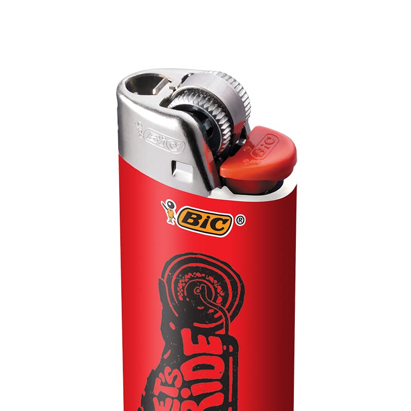 BIC Pocket Lighter, Special Edition Good Vibes Collection, Assorted Unique Lighter Designs, 8 Count Pack of Lighters