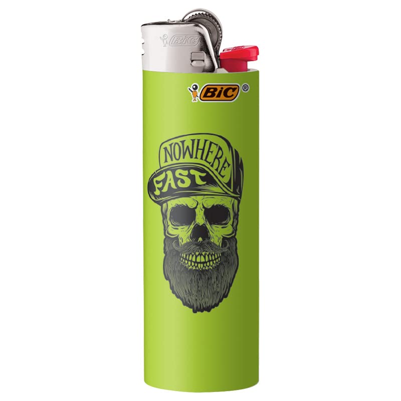 BIC Pocket Lighter, Special Edition Good Vibes Collection, Assorted Unique Lighter Designs, 8 Count Pack of Lighters