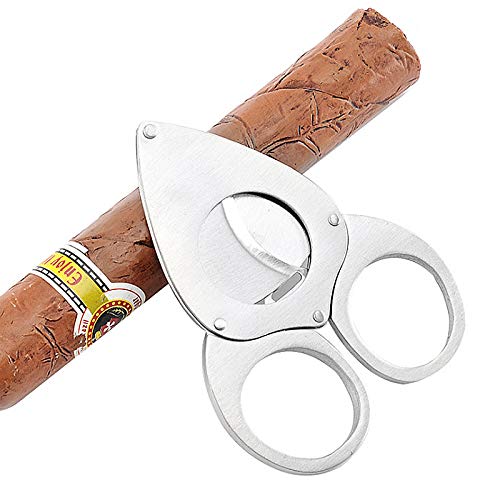 Super Sharp Double Blade Stainless Steel Cigar Cutters Metal Cigar Scissors Cut Large Diameter Cigar