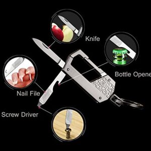 Ifavor123 Stainless Steel Chrome Multi-Use Key Chain