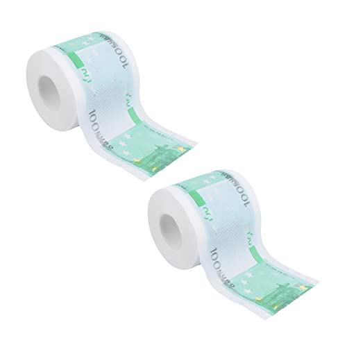 SAFIGLE 2 Rolls Office Guest Loud Every Colorful Household Printing Anniversary Stuffers Pattern Paper Mini Men Restaurant Paper- Stocking Travel Tissues Funny Party Green Favors Face