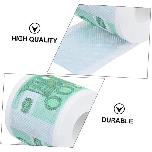 SAFIGLE 2 Rolls Office Guest Loud Every Colorful Household Printing Anniversary Stuffers Pattern Paper Mini Men Restaurant Paper- Stocking Travel Tissues Funny Party Green Favors Face