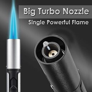 Urgrette 4 Pack Butane Torch Lighters, 6-inch Refillable Pen Lighter Adjustable Jet Flame Butane Lighter for Grill BBQ Camping (Gas Not Included)