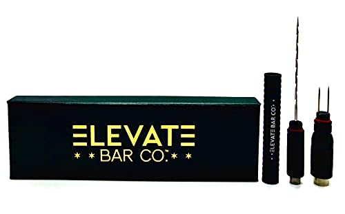 Elevate Bar Co.™ Heavy Duty 4-in-1 Cigar Punch Tool, Dual Size Punch (20 – 70 Gauge Cigar), Enhance Draw Pick Tool, and 2-Prong Nubber