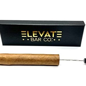 Elevate Bar Co.™ Heavy Duty 4-in-1 Cigar Punch Tool, Dual Size Punch (20 – 70 Gauge Cigar), Enhance Draw Pick Tool, and 2-Prong Nubber