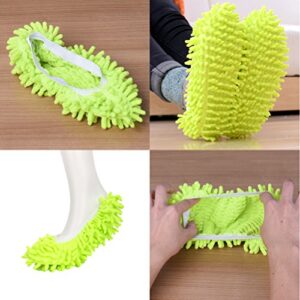 YINUOWEI 5 Pairs/10 pcs Washable Dust Mop Slippers Shoes Cover Soft Washable Reusable Microfiber Cleaning Mop Slippers Floor Dust Hair Cleaners Multi-Function Cleaning Shows Cover