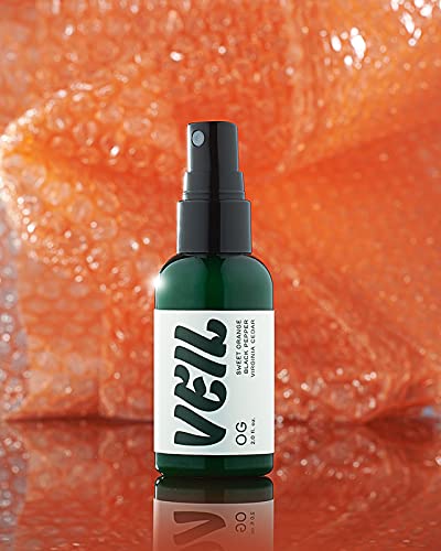 Veil Odor Eliminator Spray - Smoke Eliminator for Car or Home - Sweet Orange and Cedar Essential Oils Blend - Non-Toxic, Eco-Friendly Smoke Spray Eliminator and Weed Smell Remover - 2 oz.