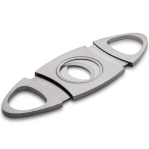 Mantello Stainless Steel Cigar Cutter- Large Premium Cigar Cutters - Cuts Up to 60 Gauge Cigar - Cigar Cutter Guillotine, Double Cut Blade in Gift Box, Gifts for Men, Groomsmen Cigar Cutter