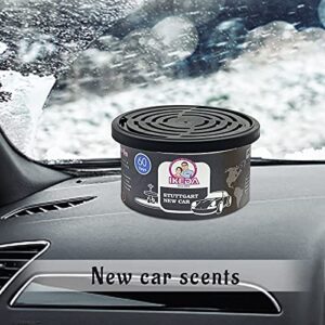 Ikeda Scents Car Air Fresheners: Stuttgart New Car Scent | Organic Cans | Odor Eliminator Essential | Long-Lasting | Strong Fragrance | For Home Closet | 1.5 Oz | Pack of 4