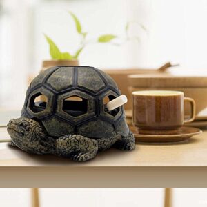 Rabbitroom Turtle Ashtrays for Cigarettes Ashtray with Lid,Cute Creative Resin Ash Tray Cigarettes Holder for Indoor Outdoor Home Office Car Decoration (Turtle)