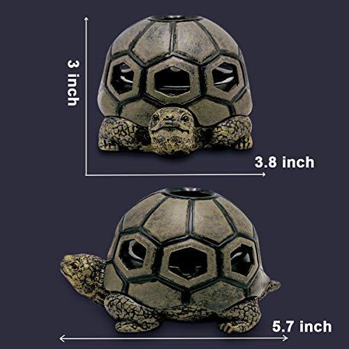 Rabbitroom Turtle Ashtrays for Cigarettes Ashtray with Lid,Cute Creative Resin Ash Tray Cigarettes Holder for Indoor Outdoor Home Office Car Decoration (Turtle)