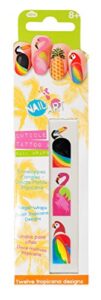 npw-usa 12 piece tropical nail wraps & cuticle tattoos