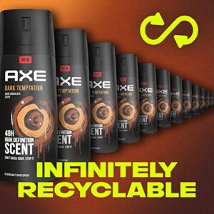 AXE Dual Action Body Spray Deodorant for Long Lasting Odor Protection Dark Temptation Body Spray Deodorant for Men Formulated Without Aluminum 4. 0 oz, Twin Pack