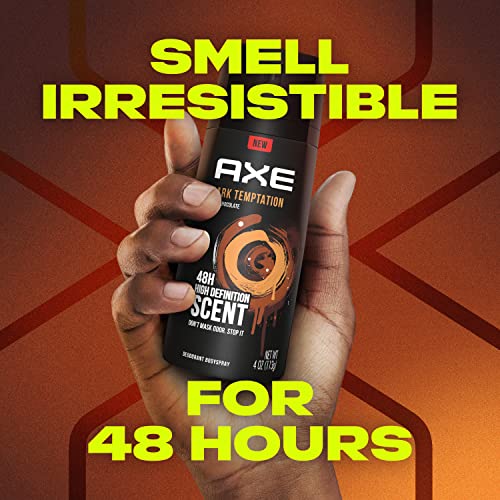 AXE Dual Action Body Spray Deodorant for Long Lasting Odor Protection Dark Temptation Body Spray Deodorant for Men Formulated Without Aluminum 4. 0 oz, Twin Pack