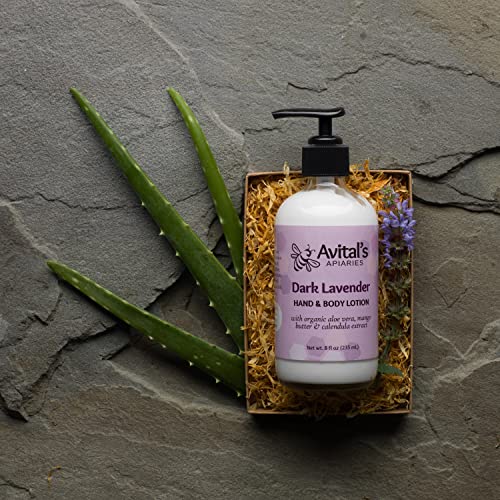 Avital's Apiaries Dark Lavender Hand & Body Lotion with aloe, calendula, & mango butter