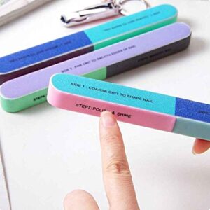 Xeminor Multi-sided Nail File Set Polished Sponge Nail Files Sand Bars Manicure Tools Nail Art Tools Superiorâ€‚Quality and Creative