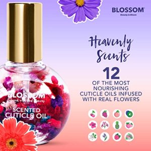 Blossom Hydrating, Moisturizing, Strengthening, Scented Cuticle Oil, Infused with Real Flowers, Made in USA, 0.92 fl. oz, Pineapple