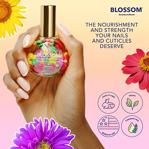 Blossom Hydrating, Moisturizing, Strengthening, Scented Cuticle Oil, Infused with Real Flowers, Made in USA, 0.92 fl. oz, Pineapple