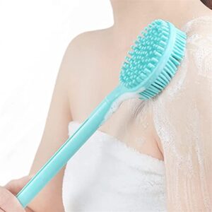 INGVY Dry Brushing Body Brush Bath Back Body Bath Shower Silicone Scrubber Brushes with Handle Exfoliating Scrub Skin Massager Exfoliation Bathroom Brush